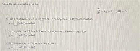 solved consider the intial value problem dtdy 6y 4 y 0 0 a