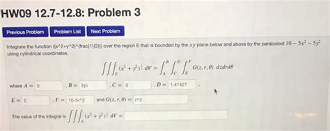 Solved HW09 12 7 12 8 Problem 3 Previous Problem Problem Chegg Com