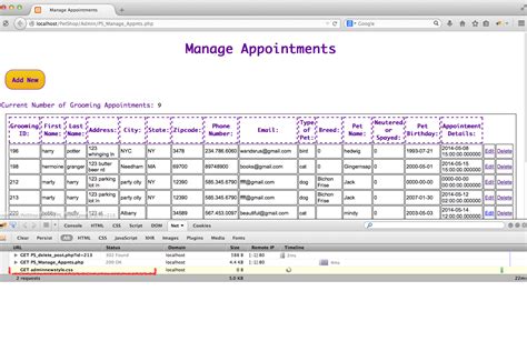 mysql trying to edit delete records on sql database with php stack