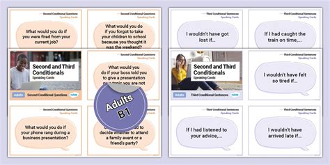 Esl Second And Third Conditionals Speaking Cards [adults B1]