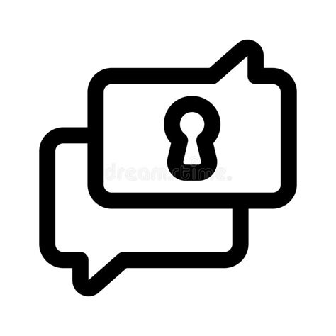 Encrypted Chat Vector Design In Modern Style Premium Icon Stock Vector