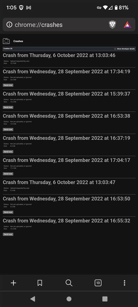 crash reports are not getting through in some cases · issue 25842