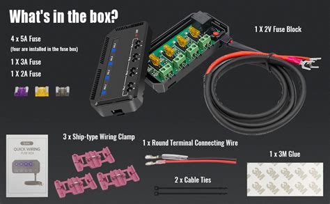 12v Fuse Block Universal 20a Motorcycle Automotive Fuse Relay Box Kit With 4
