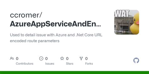 Github Ccromerazureappserviceandencodedrouteparams Used To Detail Issue With Azure And Net