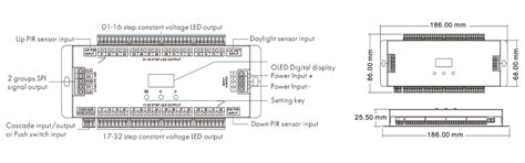 32 Steps Oled Pir Sensor Stair Light Controller With Daylight Sensor