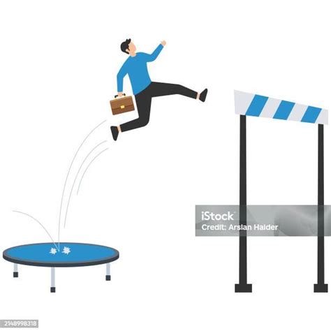 비즈니스 도전 수익 반등 및 경제 위기로부터의 회복 수익 및 이익 성장 바닥에서 점프 트램펄린에서 점프 성장하는 막대 그래프의