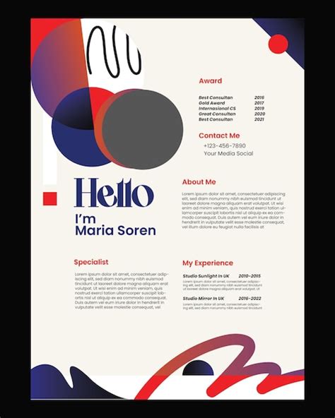 Premium Vector Resume Cv Design Template
