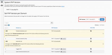 Switching Php Version Within Cpanel In2wp