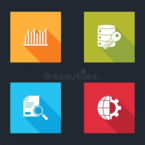 Set Pie Chart Infographic Server Security With Key Document Search And Globe Of The Earth And