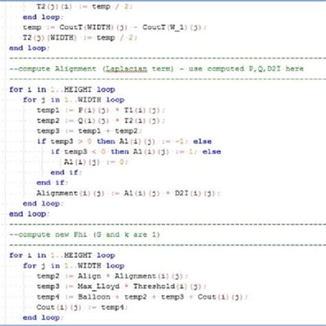 code excerpt from the method s core download scientific diagram