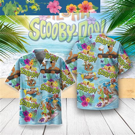 Scooby Doo Aloha Surfing Ocean Wave Hawaiian Shirt