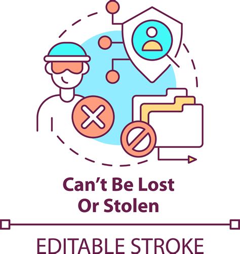 Cant Be Lost And Stolen Concept Icon Biometric Authentication Abstract