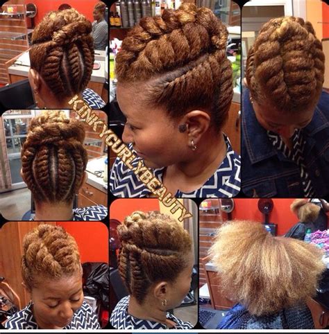 I Love This Flat Twist Updo ️ ️ Natural Hair Styles Beautiful