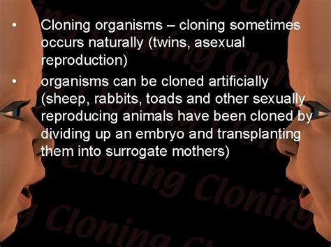 Cloning Gene Cloning Replication Of Donor Genes In