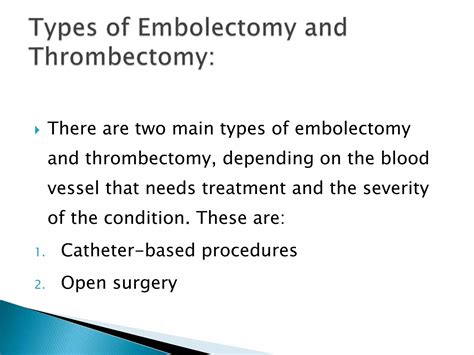 Arterial And Venous Embolectomy Pptx