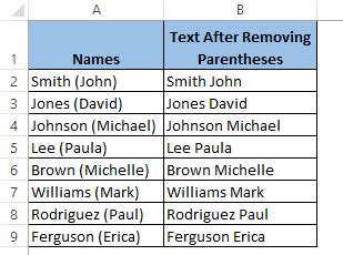 Remove Parentheses Brackets In Excel Easy Ways