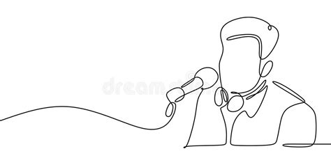 Person Speaking Line Drawing Stock Illustrations 711 Person Speaking