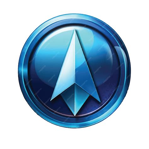 Premium Vector Blue Navigation Arrow Icon Png