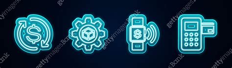 Set Line Return Of Investment Product Development Contactless Payment And Pos Terminal