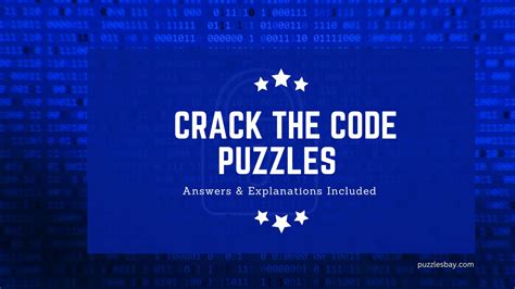 Crack The Code Puzzles Puzzlesbay