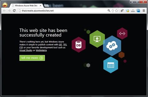 ตอนที่ 1 รู้จักกับ web site และ การสร้าง web site บน windows azure