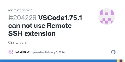 Vscode1751 Can Not Use Remote Ssh Extension · Issue 204228