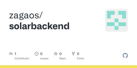 GitHub Zagaos Solarbackend