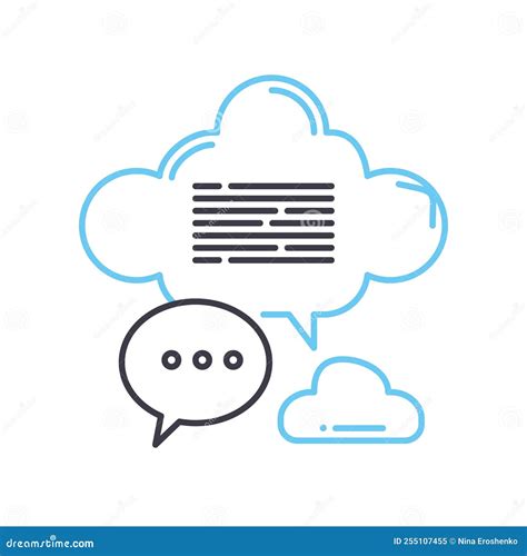 Message Line Icon Outline Symbol Vector Illustration Concept Sign