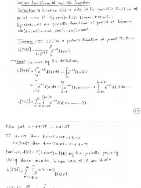 Module 1 Laplace Transforms Of Periodic Functions Pdf