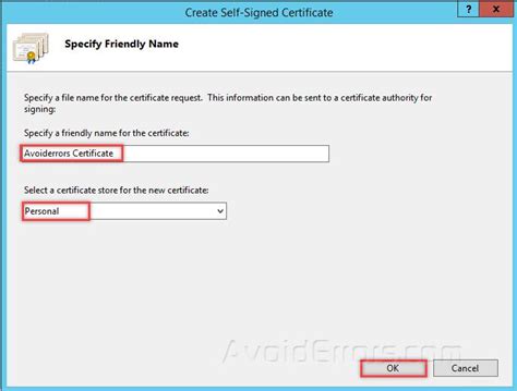 Create A Self Signed Certificate And Bind It Using Server 2012 Avoiderrors
