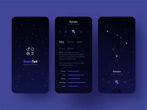 astrology horoscope app by vadim demenko on dribbble