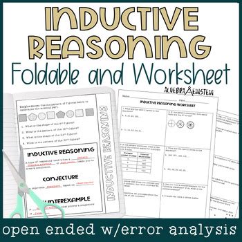 Inductive Reasoning Notes Foldable By Algebra Einstein TpT