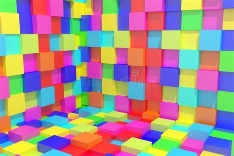 Colored Cubes Stock Illustration Illustration Of Cube 56183629