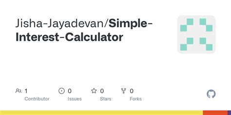 github jisha jayadevan simple interest calculator
