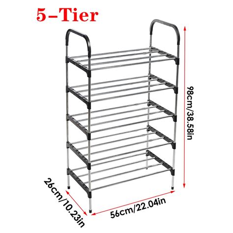 Kabinet Uk 5 Tier Stackable Shoe Rack Studio