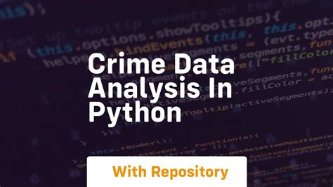 Crime Data Analysis In Python Youtube