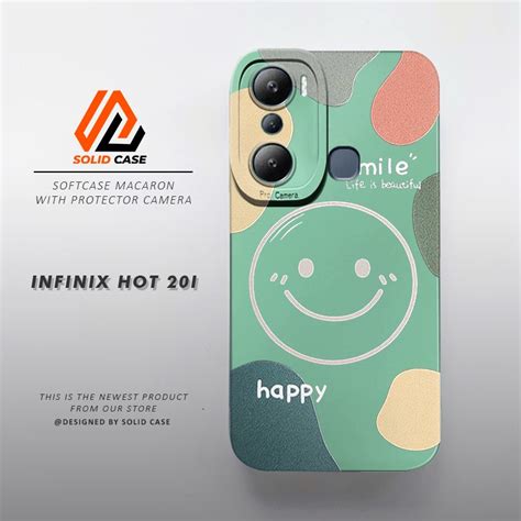 Jual Case Infinix Hot 20i Casing Infinix Hot 20i Smile Solid Case HP Terbaru 2023 Softcase