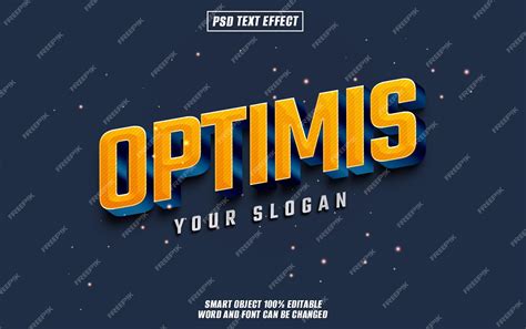 Premium Psd Optimis Text Effect Font Editable Typography 3d Text