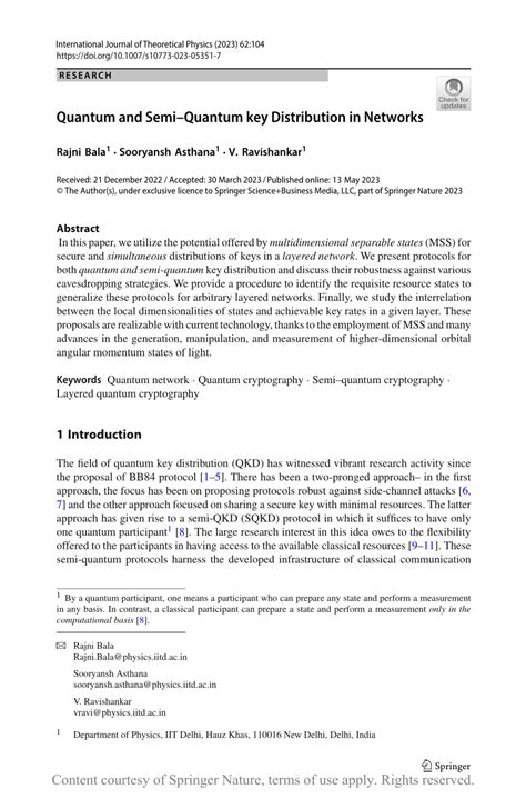 Quantum And Semiquantum Key Distribution In Networks