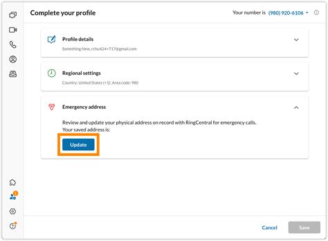 updating your emergency address in ringcentral app desktop and web