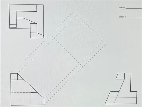 solved draw an auxiliary view of the object