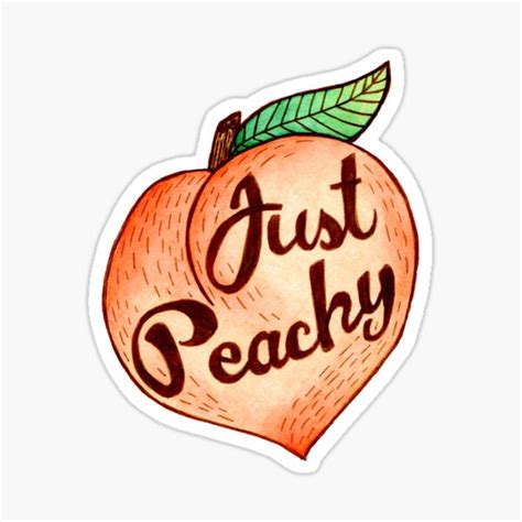 Just Peachy Stickers Redbubble
