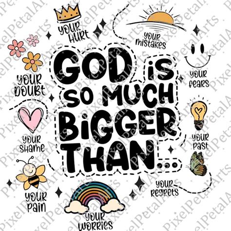 God Is So Much Bigger Than Svg Etsy