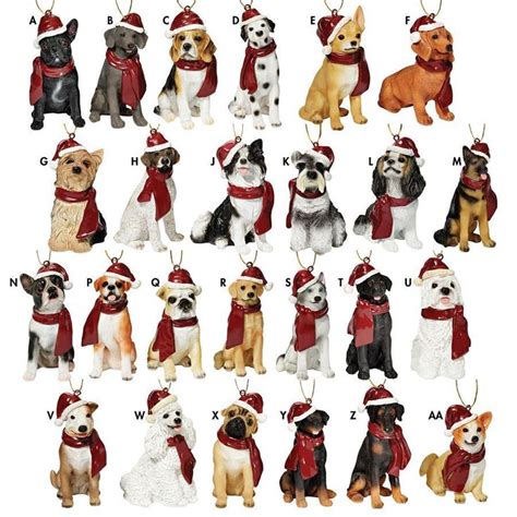 Holiday Dog Ornaments Complete Set of 25 | Dog ornaments, Dog christmas ornaments, Dog holiday