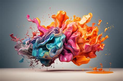 Premium Ai Image Abstract Human Brain Full With Creativity Galaxy Background Generative Ai