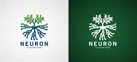 Premium Vector Neurons Logo Design Abstract Nerve Cell Natural Energy