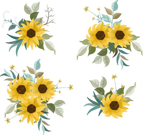 해바라기 클립 아트 화환 틀 꽃 클립 아트 해바라기 꽃 프레임 Png 일러스트 및 벡터 에 대한 무료 다운로드 Pngtree