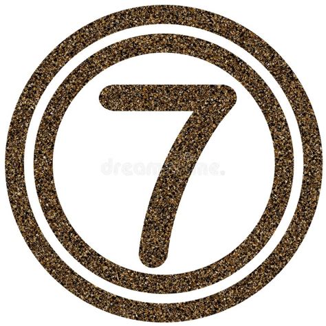 Stylized Number Seven Design Created Using Textile Pattern In Dark