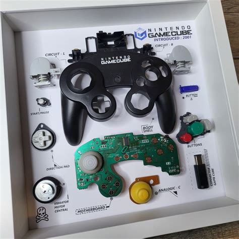 Nintendo Gamecube Shadow Box Framed Controller Black Shadow Box Frames Box Frames Shadow Box