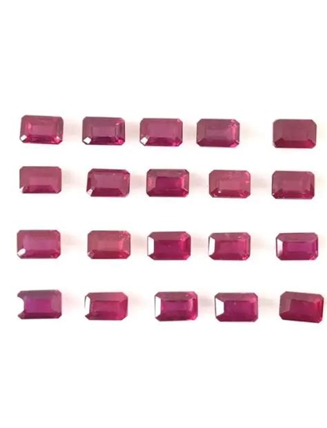 Ruby Octagon Shape Cut Faceted Loose Gemstone Size 4x3mm 5x3mm 5x4mm 6x4mm 7x5mm 8x6mm